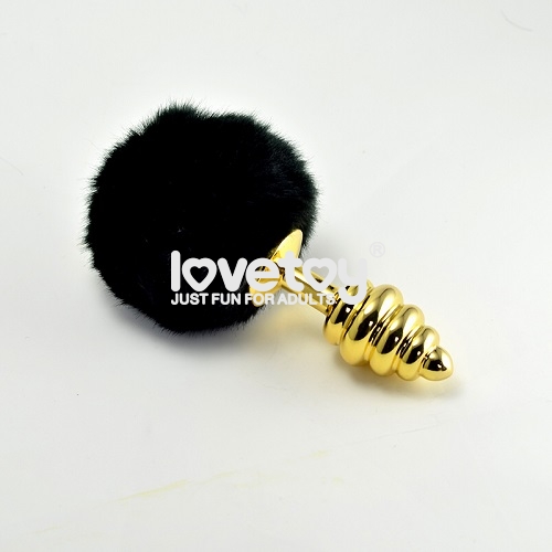 Spiral Pompon Metal Plug(Gold)